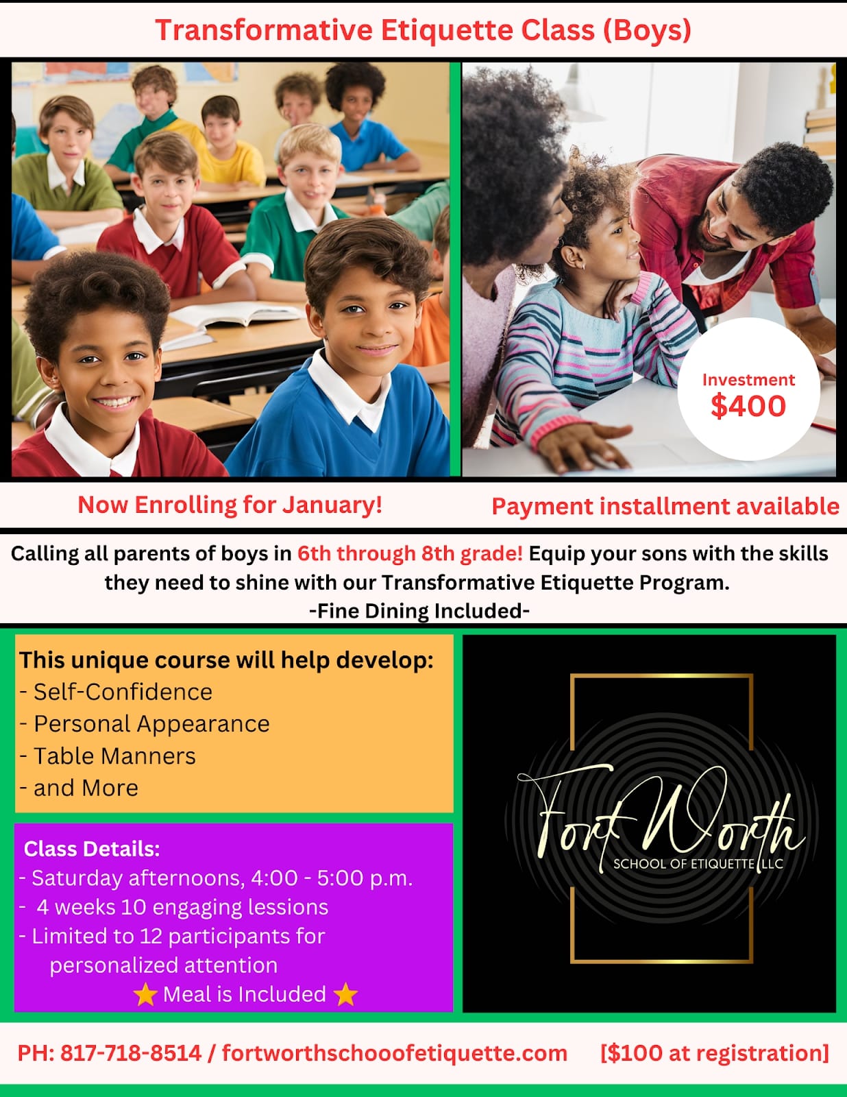 Transformative Etiquette - Fort Worth School of Etiquette